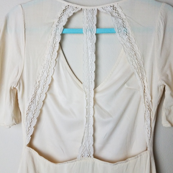 Tobi | Dresses | Tobi Lace Open Back Deep V Neck Mini Dress New | Poshmark